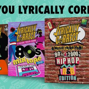 Lyrically Correct 90's Expansion Pack Music Trivia Card Game| Multi-Generational Family Gatherings, Adult Game Night and Fun Trivia