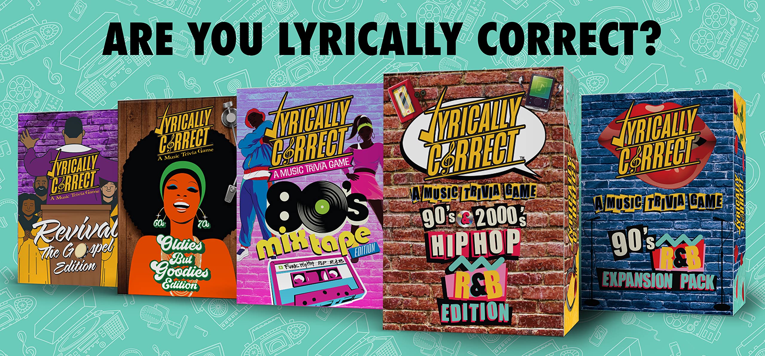 Lyrically Correct 90's Expansion Pack Music Trivia Card Game| Multi-Generational Family Gatherings, Adult Game Night and Fun Trivia