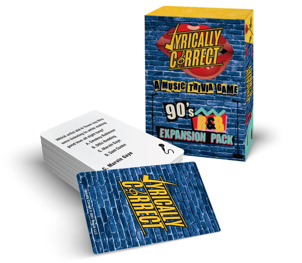 Lyrically Correct 90's Expansion Pack Music Trivia Card Game| Multi-Generational Family Gatherings, Adult Game Night and Fun Trivia