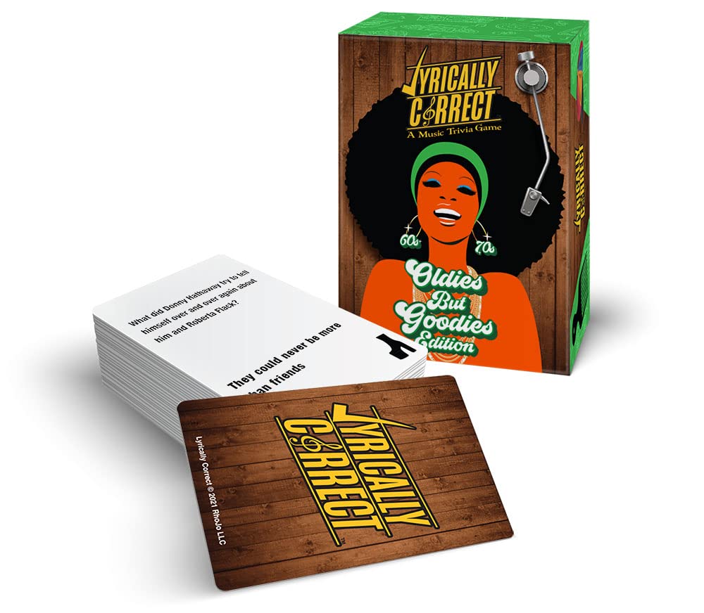 Lyrically Correct 60's and 70's Oldies but Goodies Music Trivia Card Game | Multi-Generational Family Gatherings, Adult Game Night and Fun Trivia