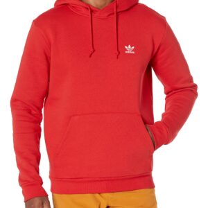 adidas Originals Men's Trefoil Essentials Hoodie, Better Scarlet, Medium