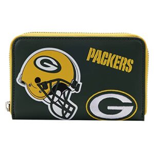 loungefly nfl: green bay packers wallet with patches