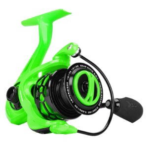 kastking zephyr spinning reel green size 4000,light to 5.6oz, 7+1bb smooth powerful fishing reel, fresh&saltwater fishing reel, oversized stainless steel main shaft