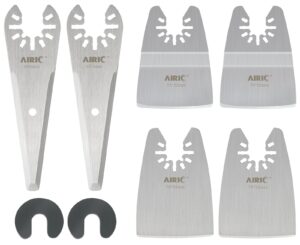 airic universal rigid scrapers 6pcs kit, tapered scrapers and usual scraper multitool blades, compatible with dewalt fein multimaster porter cable black&decker dremel rockwell etc. 1yqg6k