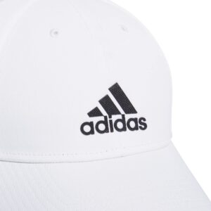 adidas Men's Decision Structured Low Crown Adjustable Fit Hat, White/Black, One Size