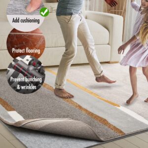 Non Slip Rug Pad Rug Gripper - 8x10 Feet 1/4” Extra Thick Felt Under Rug for Area Rugs and Hardwood Floors,Super Cushioned Non Skid Carpet Padding