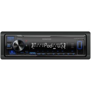 kenwood kmm-bt270u bluetooth digital media car stereo receiver with usb port – am/fm radio, mp3 player, high contrast lcd, detachable face plate, single din, 13-band eq