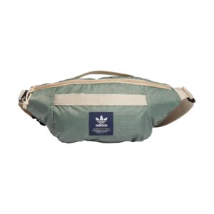 adidas originals sport hip pack/small travel bag, silver green/sand strata beige, one size