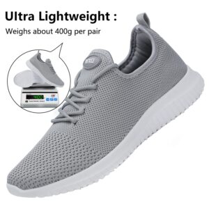 WXQ Men's Running Shoes Comfortable Lightweight Breathable Walking Shoes Mesh Workout Casual Sports Shoes