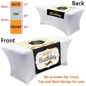 Custom Table Runner with Business Logo Text Up to 36"x72" Personalized Logo Table Runner for Business Vendors Wedding Birthday, 30"x72"