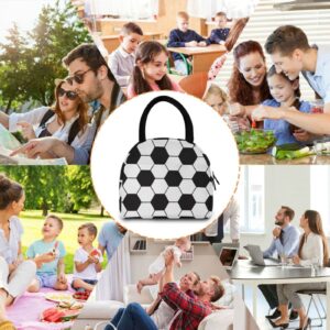 Soccer Lunch Bag for Women Men Reusable Insulated Lunch Tote Bag for Office Work School Picnic Hiking