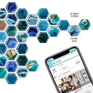 MORCART 30PCS Hexagon Magnets Fridge, Cute Magnets for Locker, Refrigerator, Whiteboard, Cabinet, Office, Kitchen, Blackboard Decorative Bronzing Art Gift for Adult