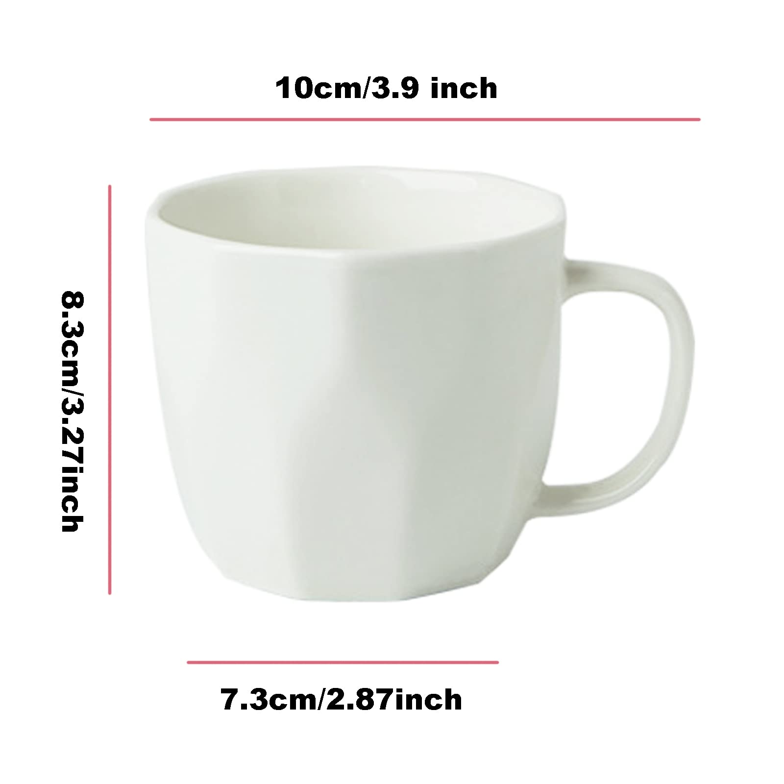 HOMEYES White Coffee Mug, Paint Novelty Ceramic Cup, 360ml