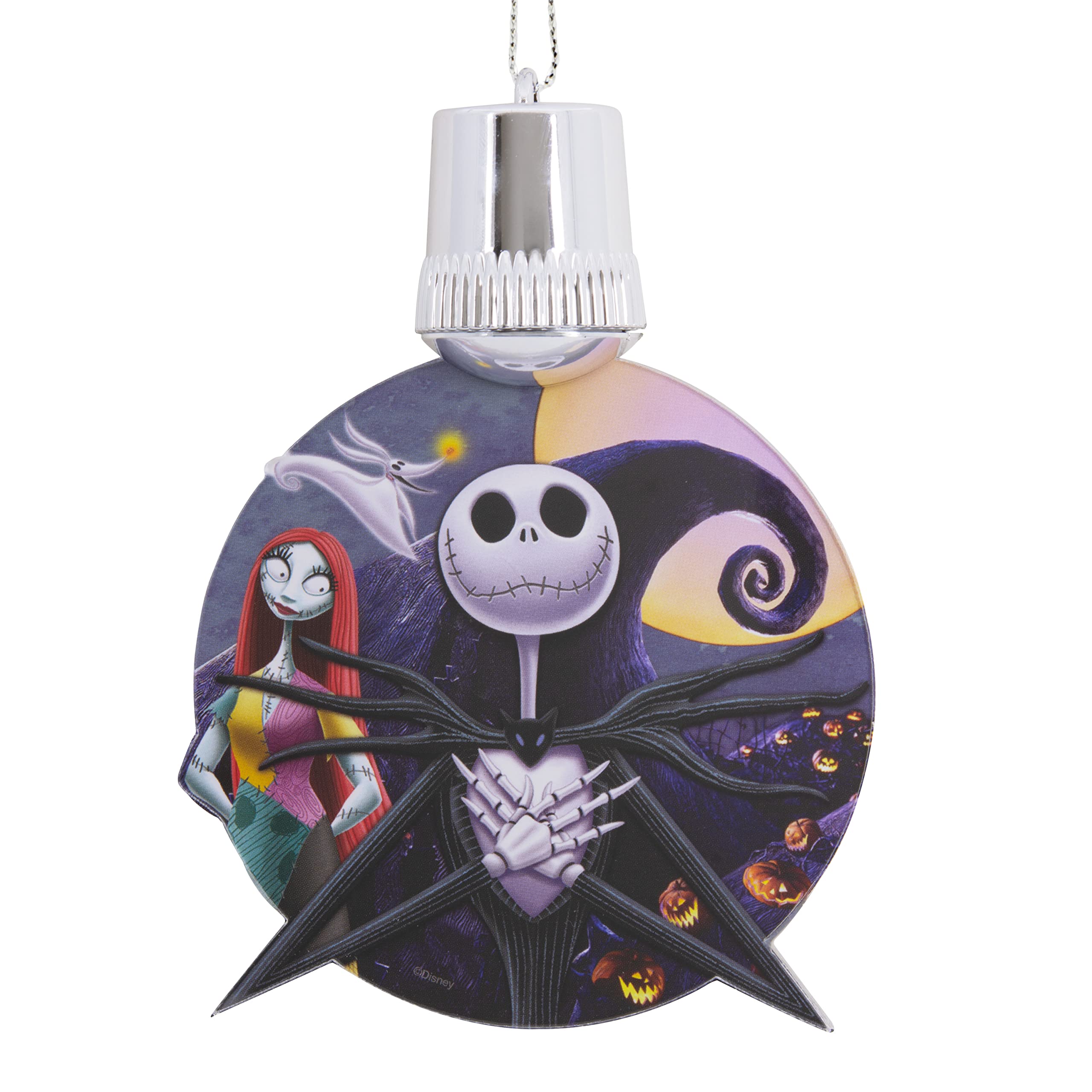 Hallmark Disney Tim Burton's The Nightmare Before Christmas Jack and Sally Light-Up Christmas Ornament