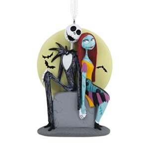 hallmark disney tim burton's the nightmare before christmas jack and sally on tombstone christmas ornament (0003hcm0845)