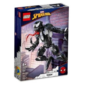 lego marvel venom figure, 76230 fully articulated super villain action toy, spider-man universe collectible set, alien toys for boys and girls