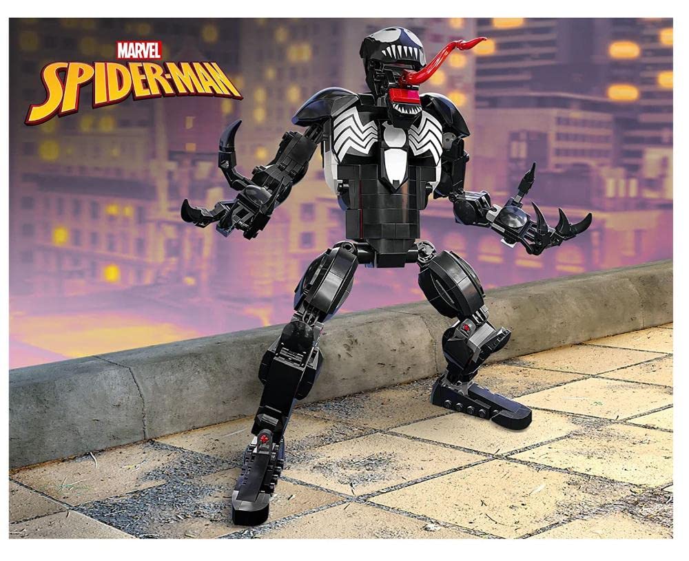 LEGO Marvel Venom Figure, 76230 Fully Articulated Super Villain Action Toy, Spider-Man Universe Collectible Set, Alien Toys for Boys and Girls