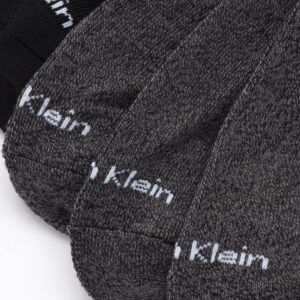 Calvin Klein Men's Socks - Cushioned Above Ankle Athletic Mini-Crew Socks (6 Pack), Size 7-12, GreyBlack