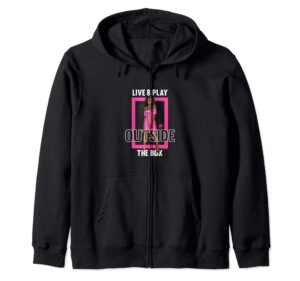 barbie - live & play outside of the box zip hoodie