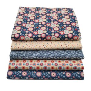 inee fat quarters fabric bundles, precut cotton fabric for sewing quilting, 18 x 22 inches, harbor blue