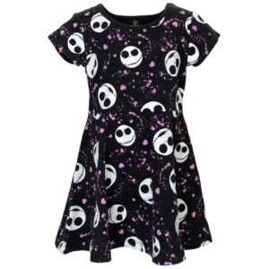 disney nightmare before christmas jack skellington toddler girls french terry skater fashion dress black 4t