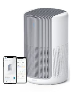 dreo air purifiers for bedroom, smart wifi alexa/google control, fits for allergy, pets, h13 true hepa filter, removes up to 99.97% of particles dust smoke pollen, 20db low noise, pm2.5 sensor 6 modes