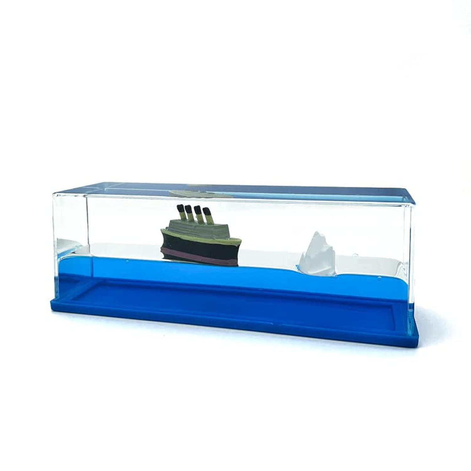 LETINE Titanic Cruise Ship Model Liquid Wave Cruise Ship Decoration Cruise Ship That No Longer Sinks-Cruise Ship Iceberg Home Decor Suitable for Home Show, Gifts, Desk or Paperweight (BOX)