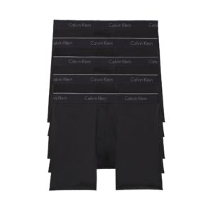 Calvin Klein Men's Micro Stretch 5-Pack Boxer Brief, 5 Black, Medium