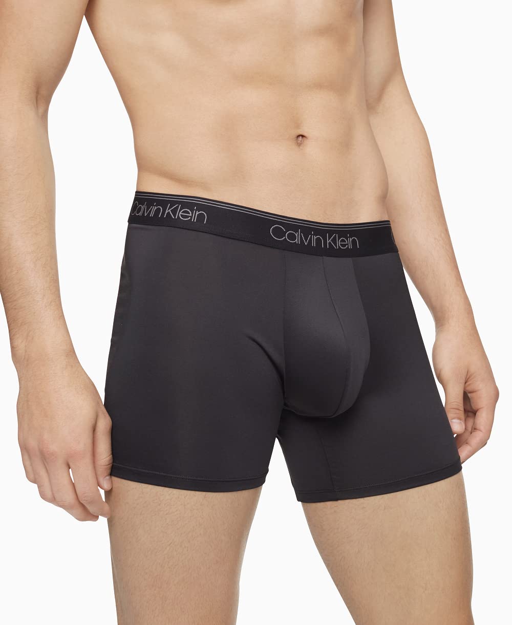 Calvin Klein Men's Micro Stretch 5-Pack Boxer Brief, 5 Black, Medium