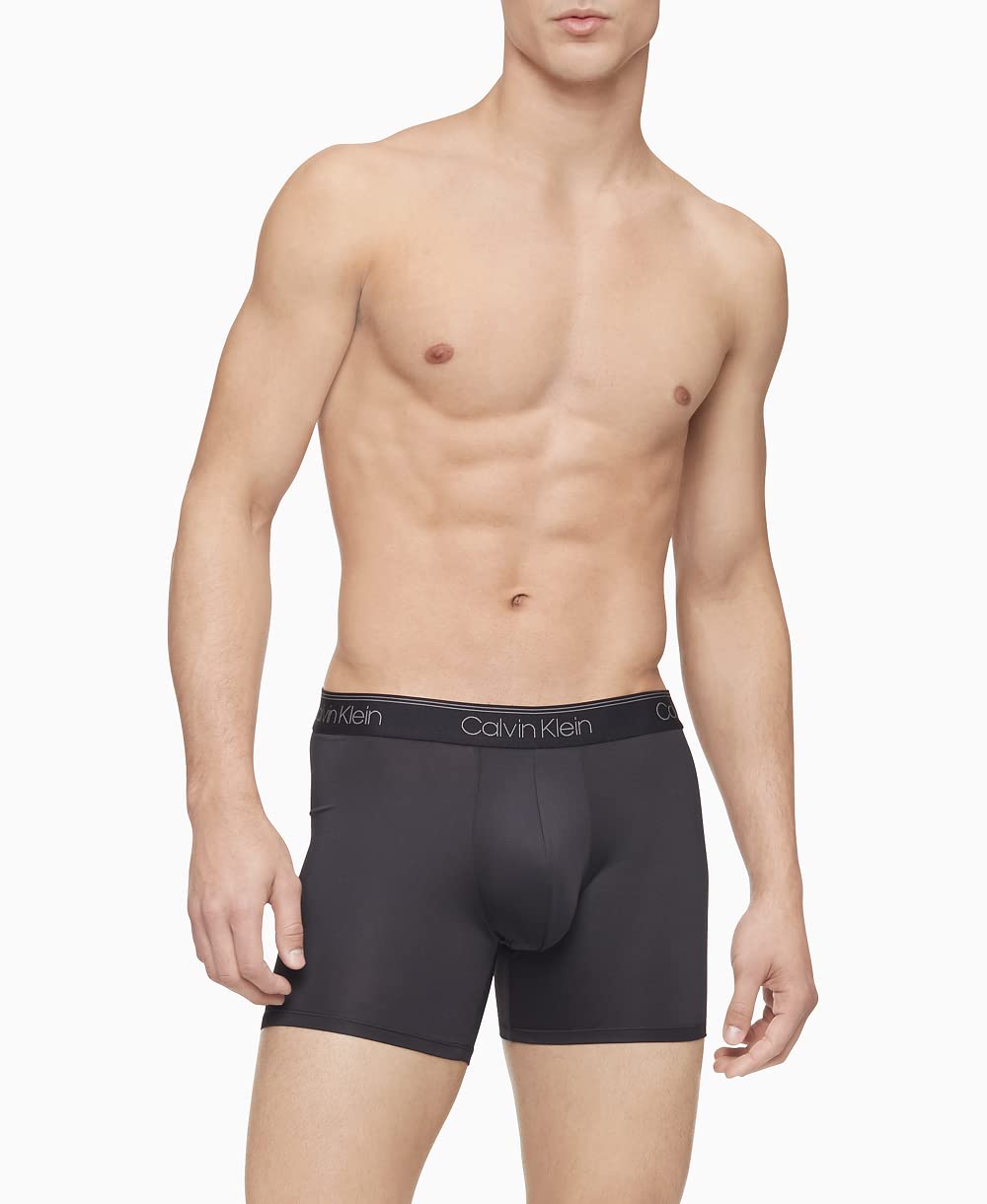 Calvin Klein Men's Micro Stretch 5-Pack Boxer Brief, 5 Black, Medium