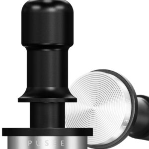 pusee 51mm espresso coffee tamper,premium calibrated espresso tamper 30lb coffee tamper with spring loaded,100% stainless steel ground tamper for barista home coffee espresso accessories upgrade3.0