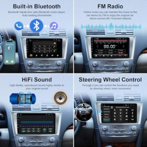 Android Car Stereo Radio for Toyota Camry 2006-2011 with Apple Carplay Android Auto, Rimoody 9 Inch Touch Screen GPS WiFi Mirror Link Bluetooth FM HiFi Backup Camera