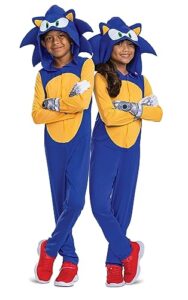 disguise sonic costume for kids, official sonic prime costume and headpiece, size (10-12)