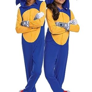 Disguise Sonic Costume for Kids, Official Sonic Prime Costume and Headpiece, Size (10-12)