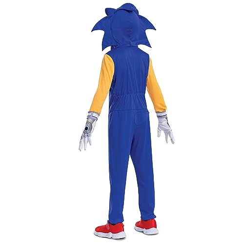 Disguise Sonic Costume for Kids, Official Sonic Prime Costume and Headpiece, Size (10-12)