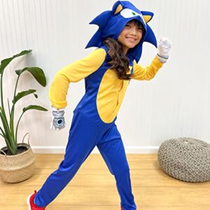 Disguise Sonic Costume for Kids, Official Sonic Prime Costume and Headpiece, Size (10-12)