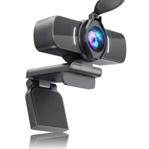 Webcam with Microphone, 1080P 30fps HD Webcams, USB 2.0 Computer Webcam, 3D Noise Reduction and Automatic Gain Web Cam for PC Mac Laptop Desktop,Video Calling, Online Classes and Video Conference