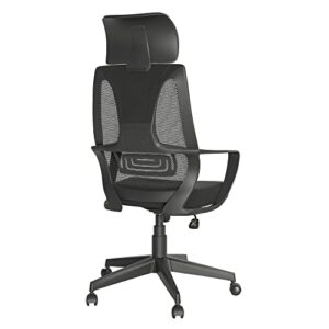 fezibo office chair desk chair computer chair swivel rolling task chair high back ergonomic conference room chair adjustable mesh work study chair with armrest for adults, black