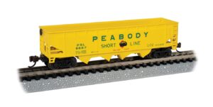 bachmann trains - 40' quad hopper - peabody coal company #6687 - n scale