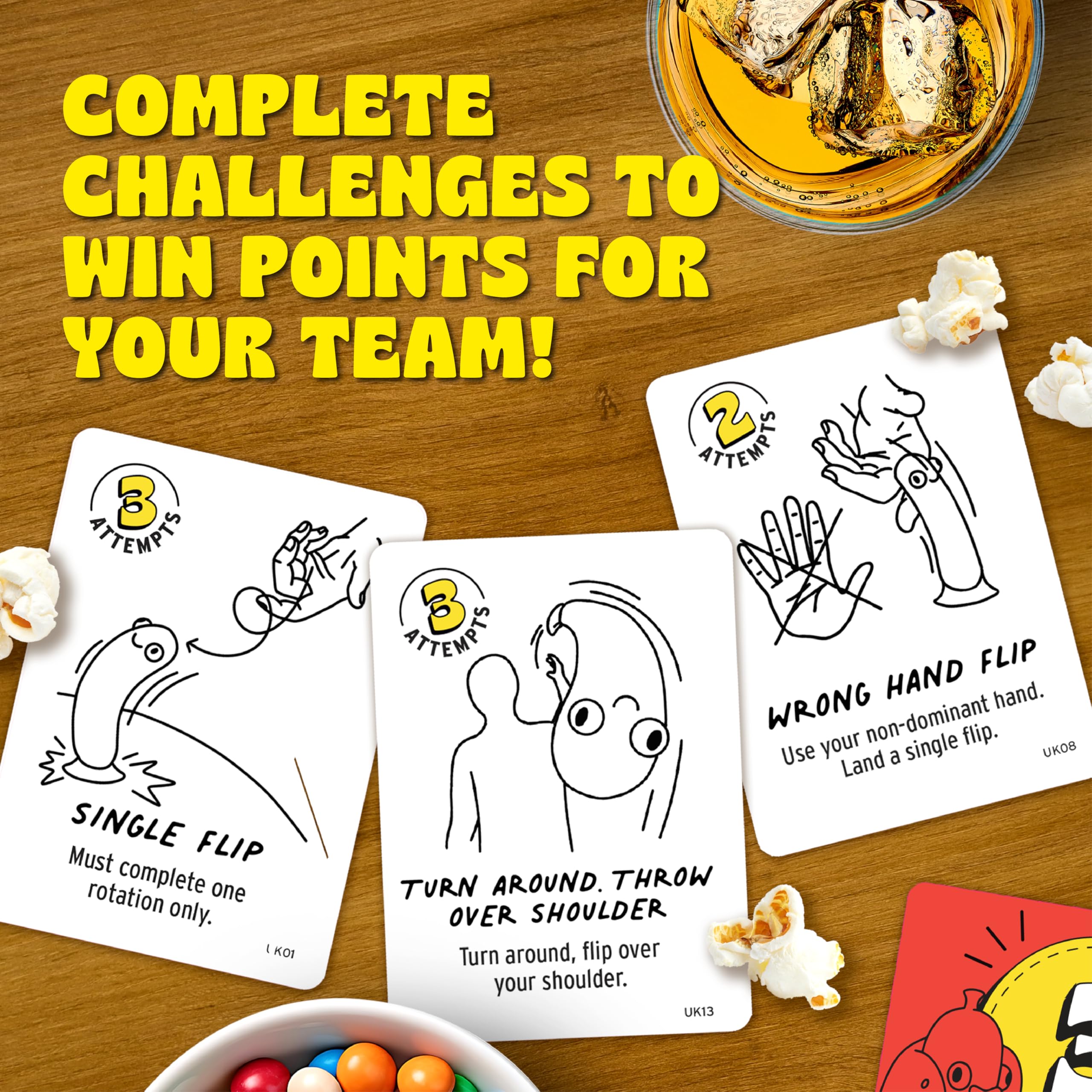 Big Potato Chicken vs Hotdog: The Ultimate Challenge Party Game for Flipping-Fun Families, Board Game for Game Nights