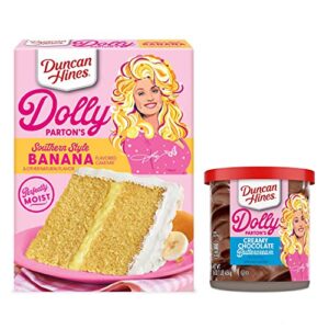 duncan hine's dolly parton's favorite southern-style banana cake mix set! banana flavored cake mix with chocolate frosting! make your own deliciously moist banana cake mix! choose your flavor!