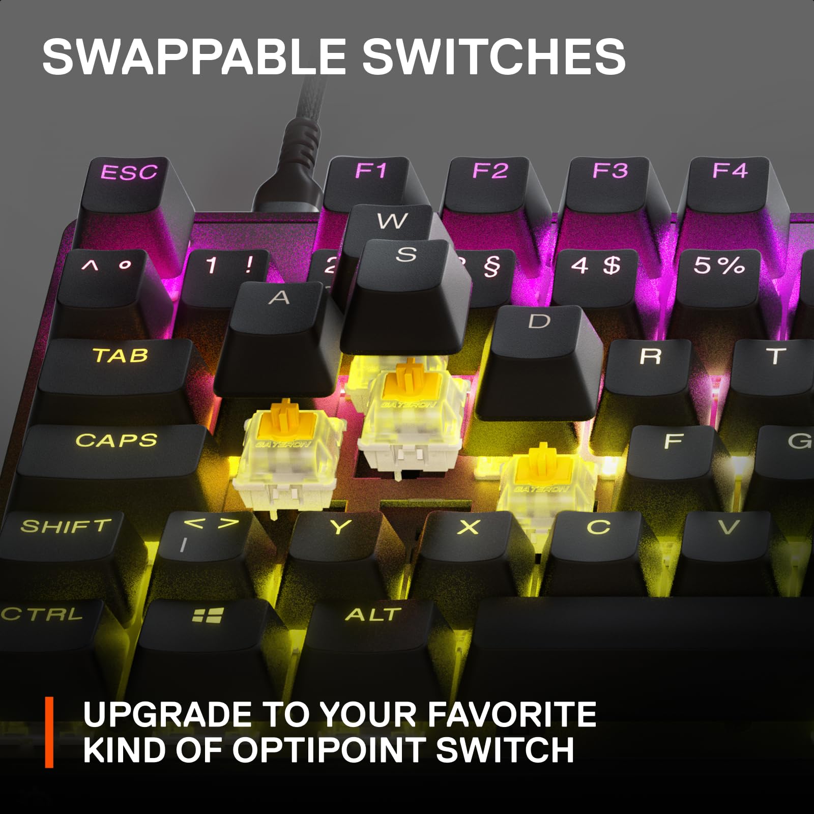 SteelSeries New Apex 9 TKL – HotSwap Optical Mini Keyboard – TKL Esports Design – Optical Switches – RGB Customization – Aluminum Alloy Frame – Double Shot PBT Keycaps