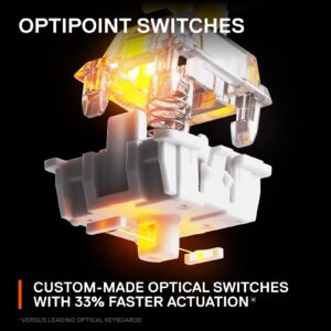 SteelSeries New Apex 9 TKL – HotSwap Optical Mini Keyboard – TKL Esports Design – Optical Switches – RGB Customization – Aluminum Alloy Frame – Double Shot PBT Keycaps