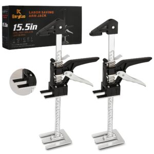 enrykuo labor saving arm jack 2 pack,15.5 inch multifunctional furniture lifter jacks for installing cabinets and wall tile height adjuster handheld tool