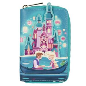 loungefly disney tangled princess castle zip around wallet