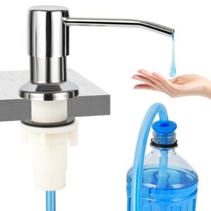 soap dispenser for kitchen sink,chrome stainless steel countertop dish sink soap dispenser pump with 47 '' extension tube kit