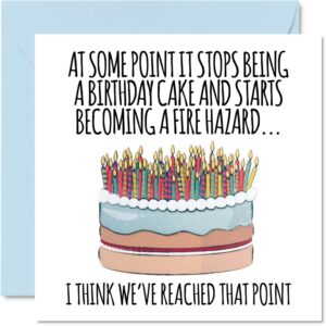 stuff4 funny birthday card for women - rude humor, 5.7 x 5.7 inch, blank inside, envelope included, made in uk