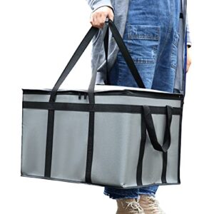 musbus insulated catering bag 22x14x13 Very heat XXXL Insulated Food Delivery Bag Cooler Bags Keep Food Warm Catering Therma for doordash cooler bags therma shopper accessories hot Gray Pizza