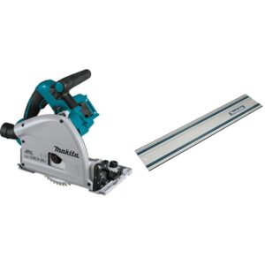 makita xps01z 36v (18v x2) lxt brushless 6-1/2" plunge circular saw, tool only, and 199140-0 39" guide rail