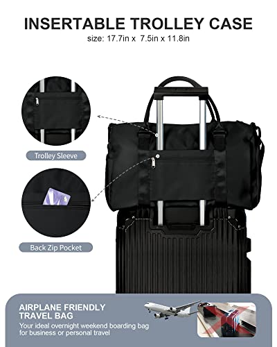 Travel Gym Duffel Bag with Shoes Compartment, Wet Pocket - For Plane, Sport, Swimming, Yoga